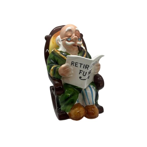 Lefton | Accents | Vintage Lefton Old Man Retirement Fund Bank | Poshmark